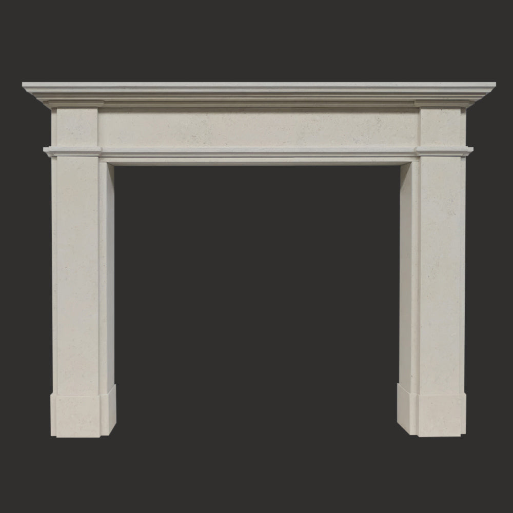 The Ascot Limestone Fireplace - FDC Mantels