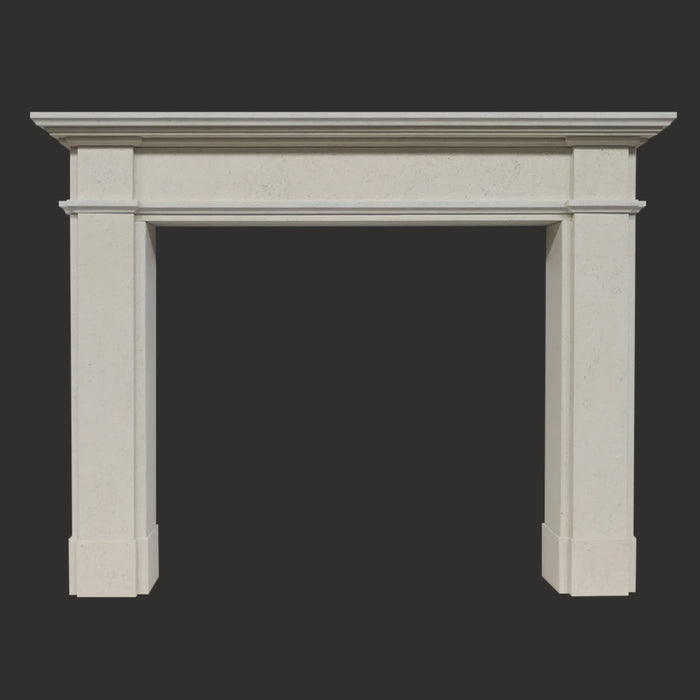 The Ascot Limestone Fireplace - FDC Mantels