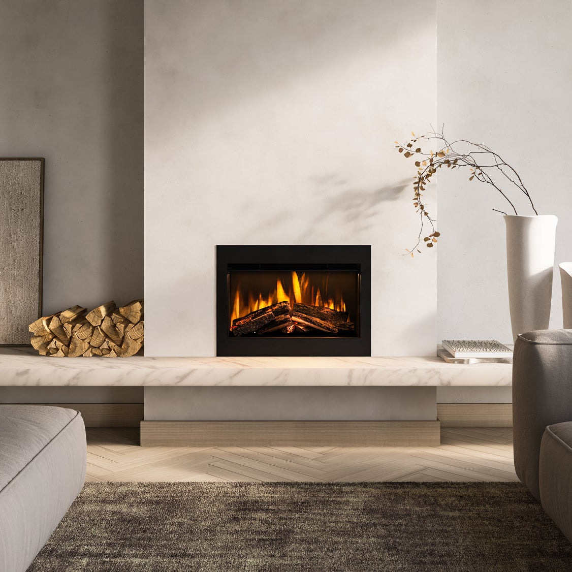 British Fires Ashlett Insert Electric Fire | LED Electric Fire