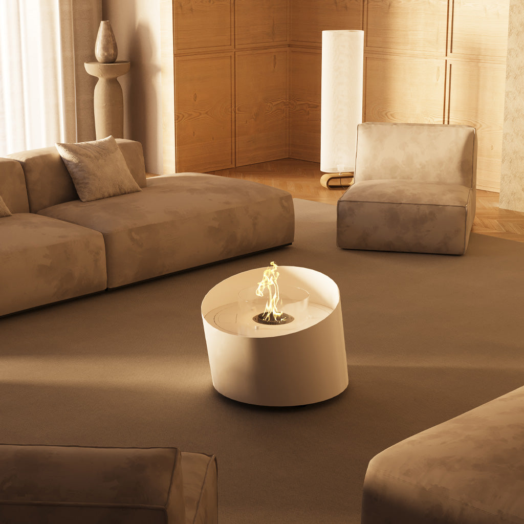 GlammFire Contour Freestanding Bioethanol Fireplace | Firefly London