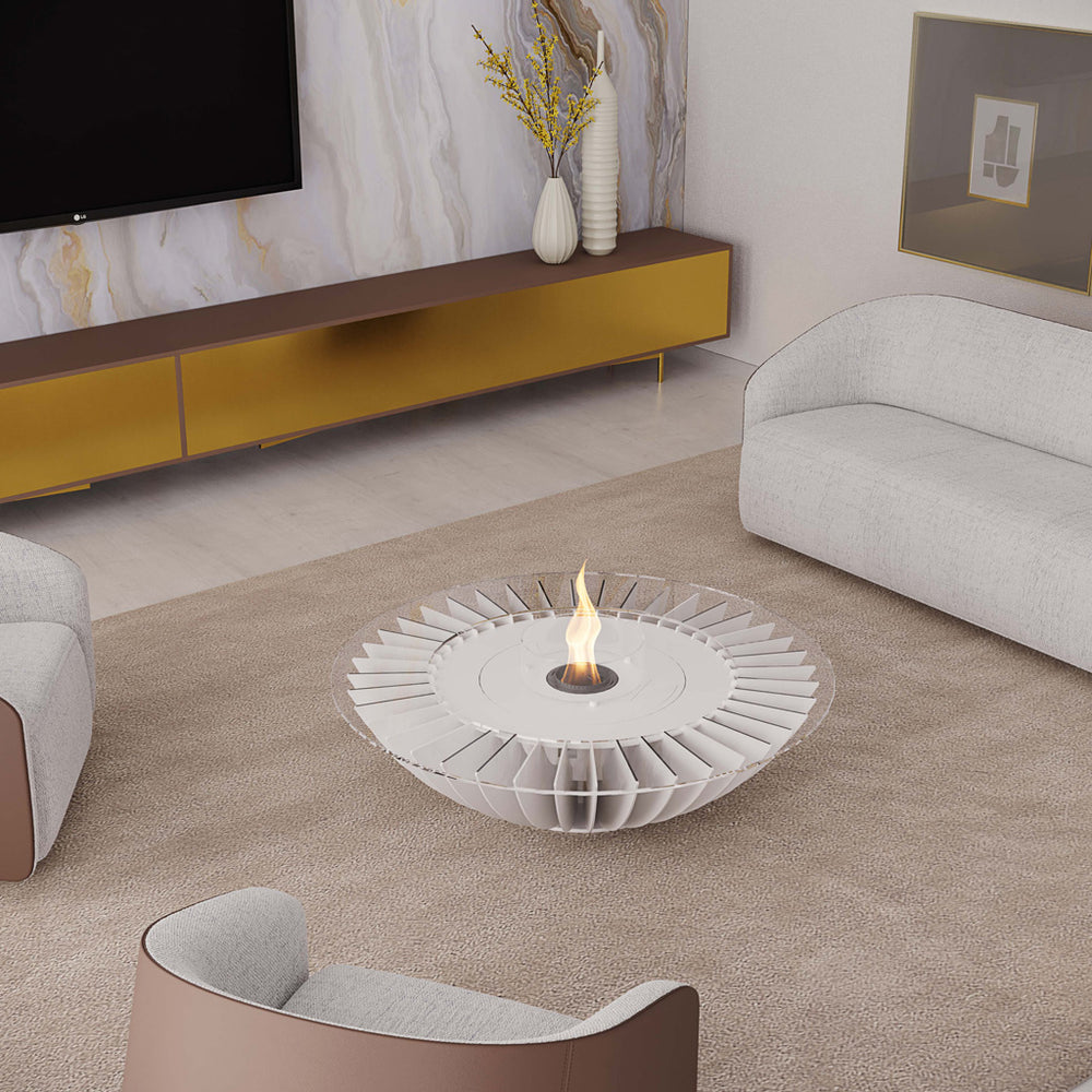 GlammFire Cosmo EVOPlus Freestanding Bioethanol Fireplace | Firefly