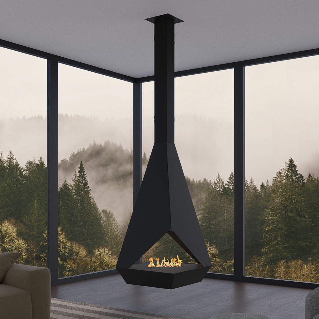 GlammFire Eudoxus Suspended Bioethanol Fireplace | Firefly London