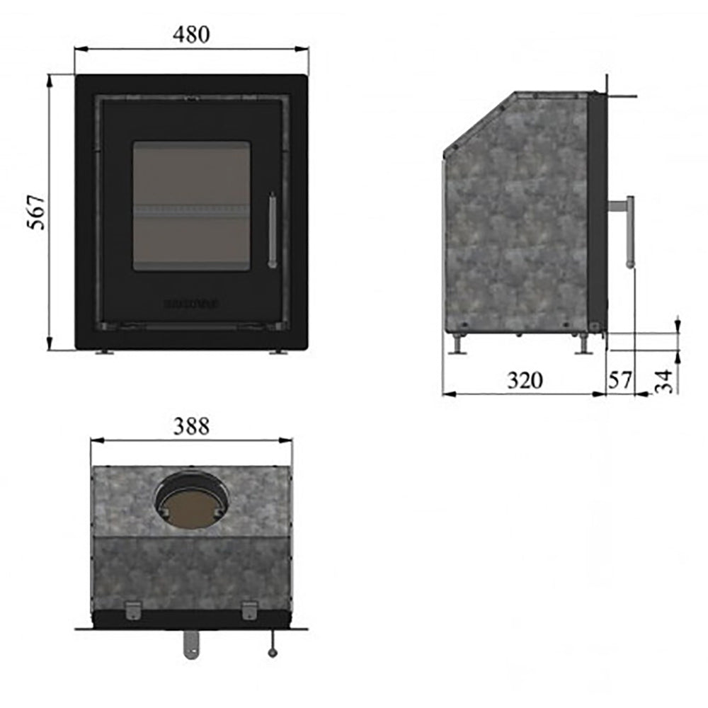 Morsø S81-90 Multi-Fuel Stove | Inset Cast Iron Stove